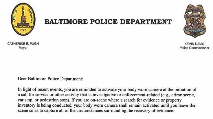 Police commissioner outlines when body-worn cameras should be activated