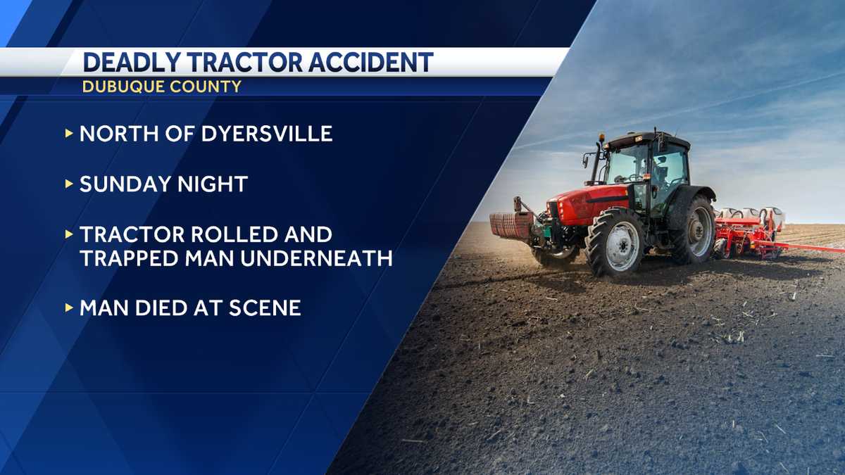 Dubuque County man found dead after being trapped under tractor