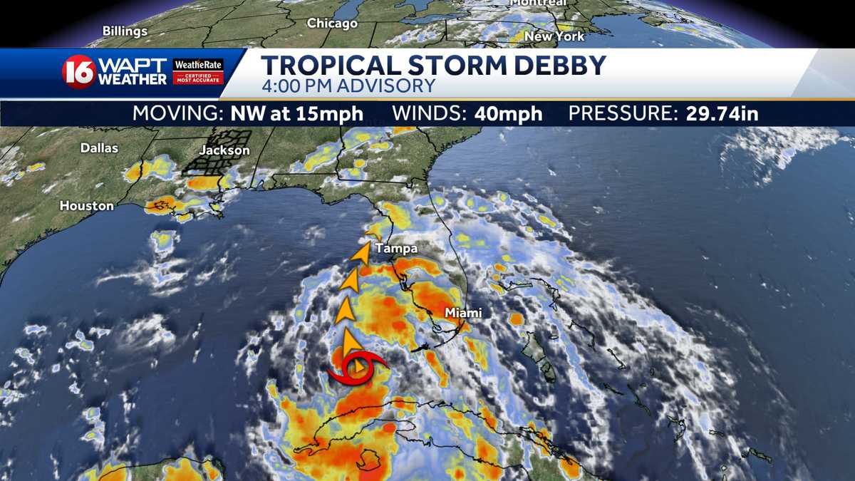 Tropical Storm Debby has formed in the Gulf of Mexico