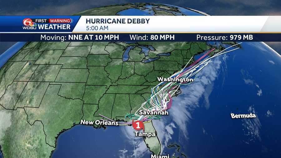 Hurricane Debby: Check radar, cone, map