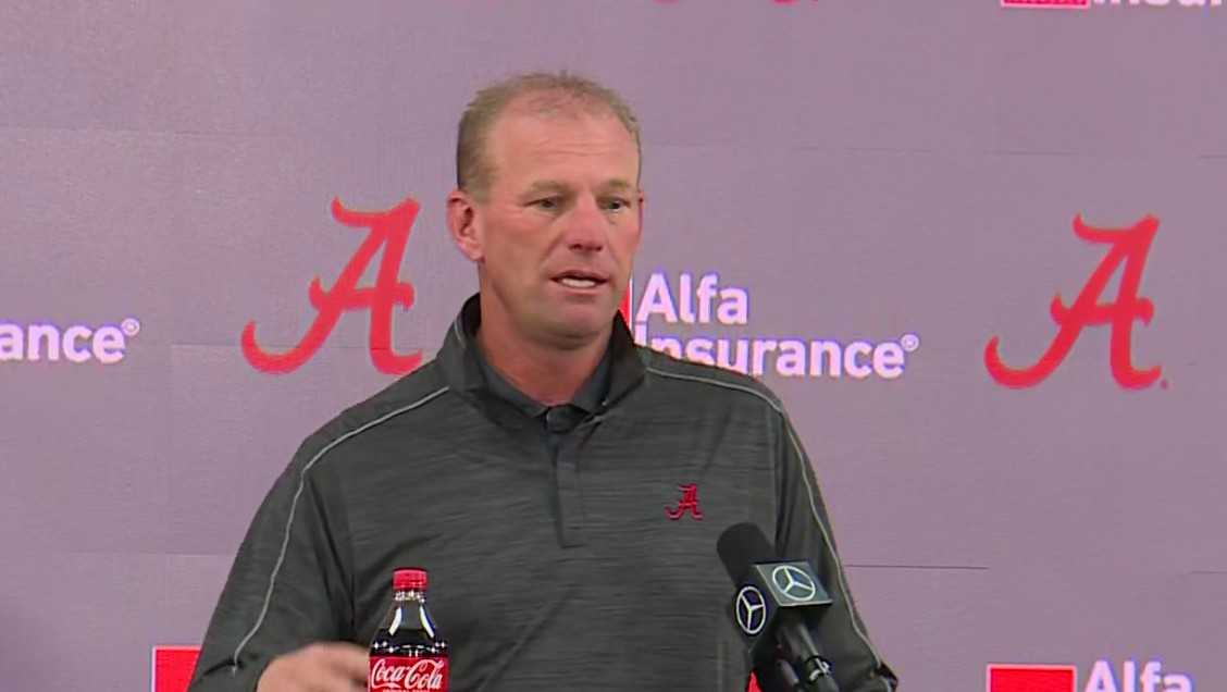 Alabama head coach Kalen DeBoer talks ahead of Oklahoma game
