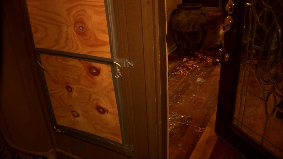 Deer breaks in through window and trashes a family's home