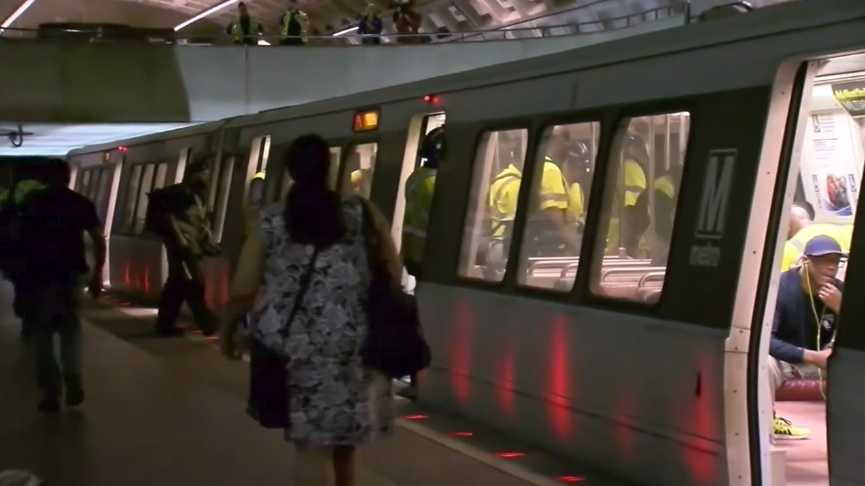 Deer spotted running through DC-area Metro station