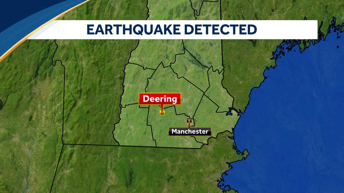 Earthquake reported Saturday in Deering, New Hampshire