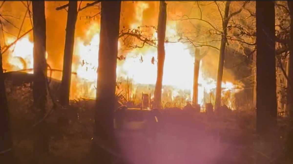 House destroyed by fire overnight