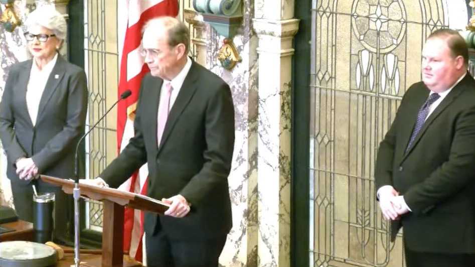 Lt. Gov. Hosemann jokes in return to Senate after collapse