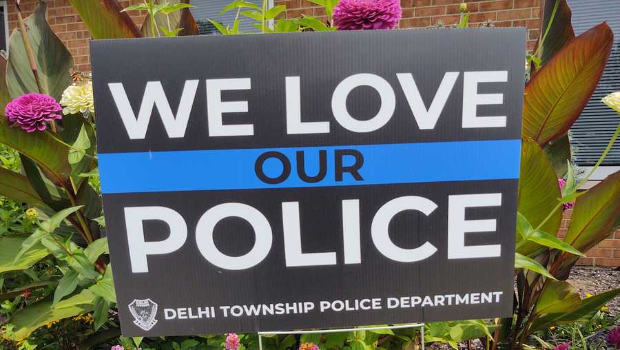 Delhi Township police offering 'We Love Our Police' yard signs