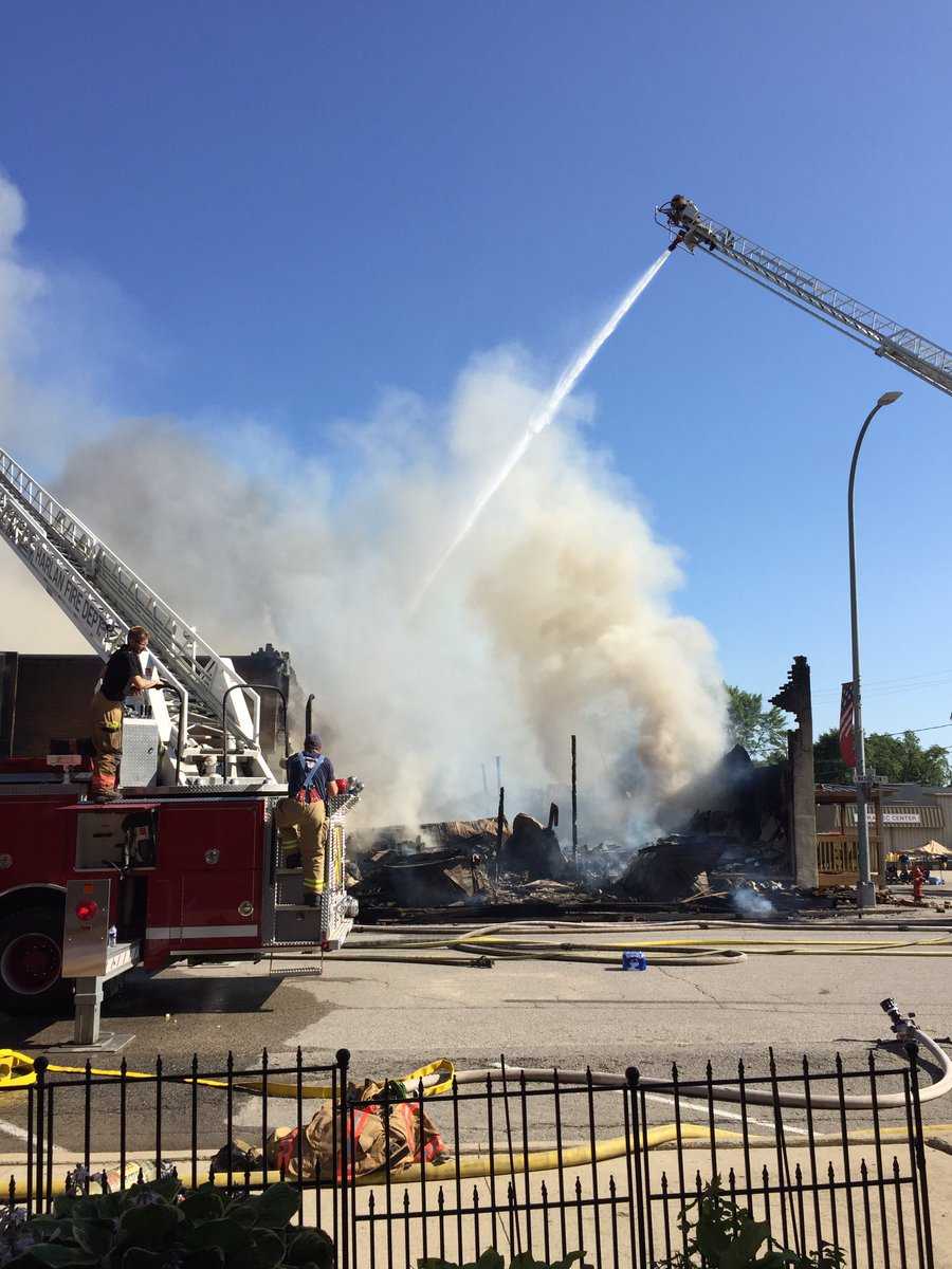 Photos: Exira fire destroys four businesses, damages surrounding area