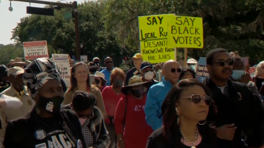 DeSantis' redistricting map draws protestors