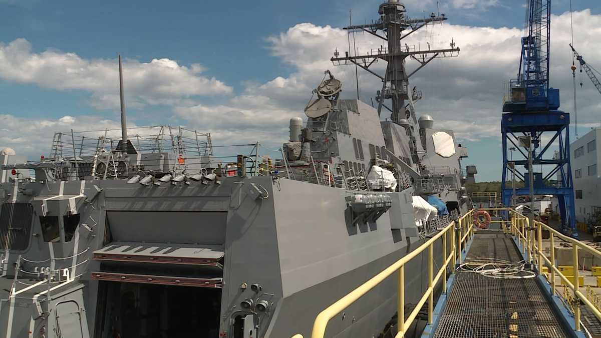 Chief of naval operations gets look at BIW's newest destroyer