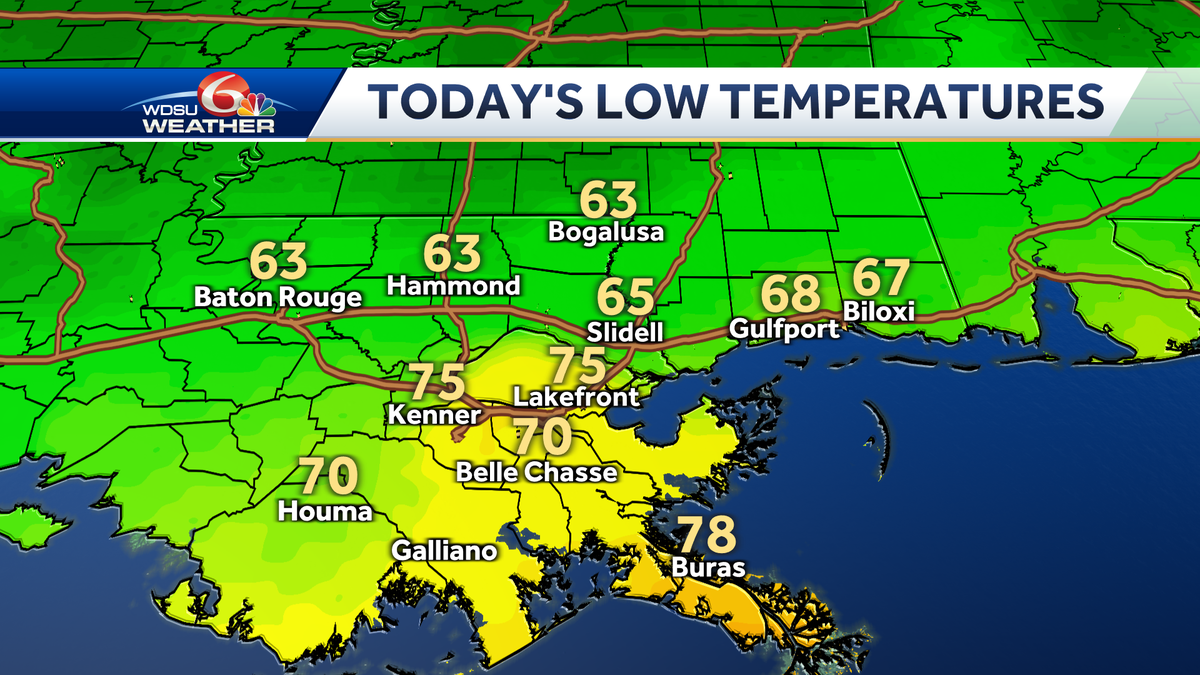 New Orleans first Fall cold front 2022