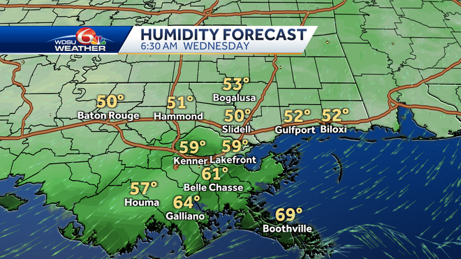 New Orleans first Fall cold front 2022