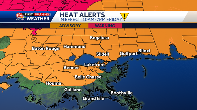 Storms possible Friday with heat alerts