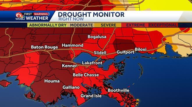 New Orleans weather forecast weekend humidity rain chances