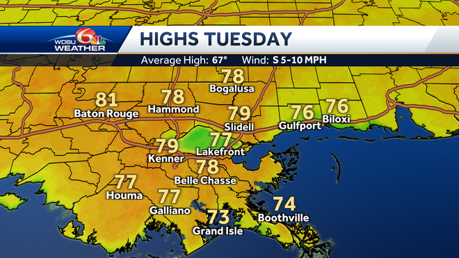 New Orleans dense fog record warm forecast