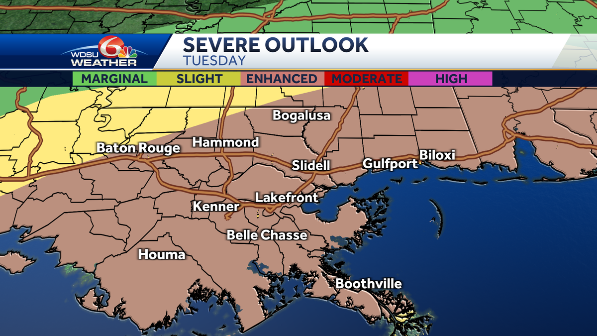 Weather Alert Day issued for severe storm risk Tuesday night