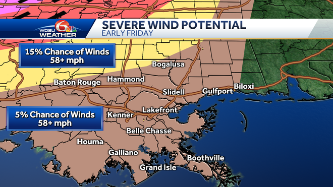 New Orleans severe storms Friday