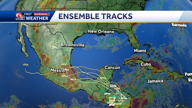 New Orleans weather forecast rain chances temps tropical forecast
