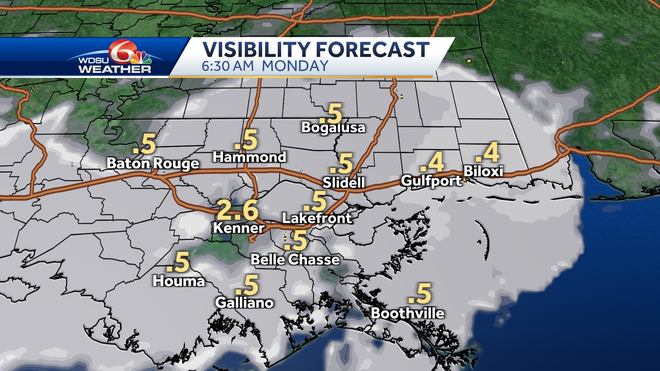 New Orleans dense fog advisory forecast fog forecast