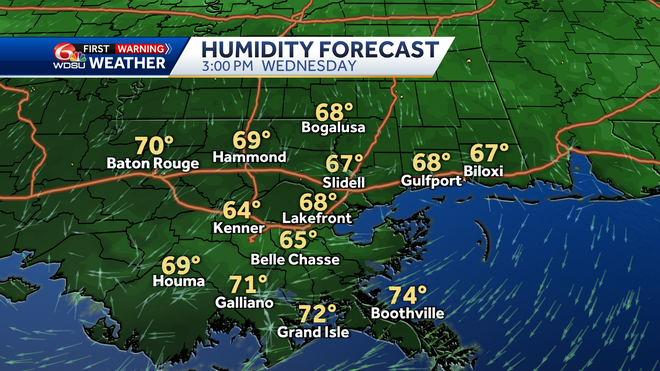 New Orleans weather forecast rain chances tropical forecast