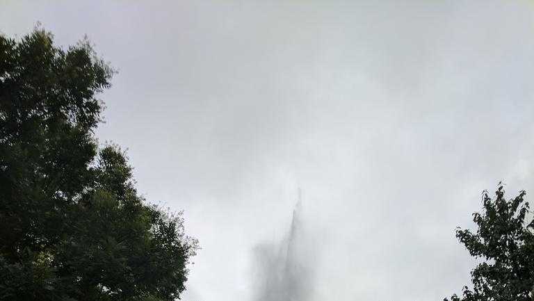 Geyser-like tower of water shoots into air on Boston Common