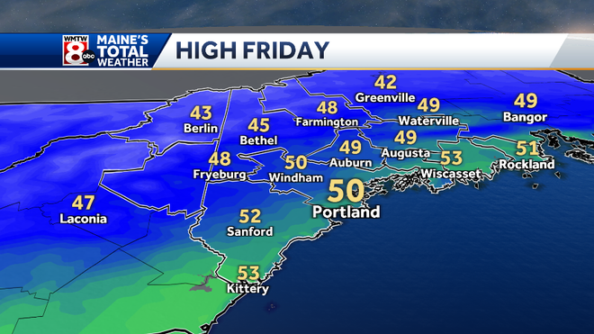 Rain for coastal Maine and snow for the mountains