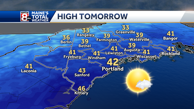 A chilly night under a near full moon