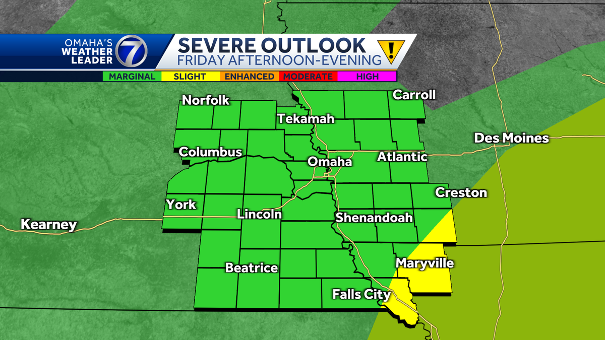Omaha weather: Scattered storms possible Friday