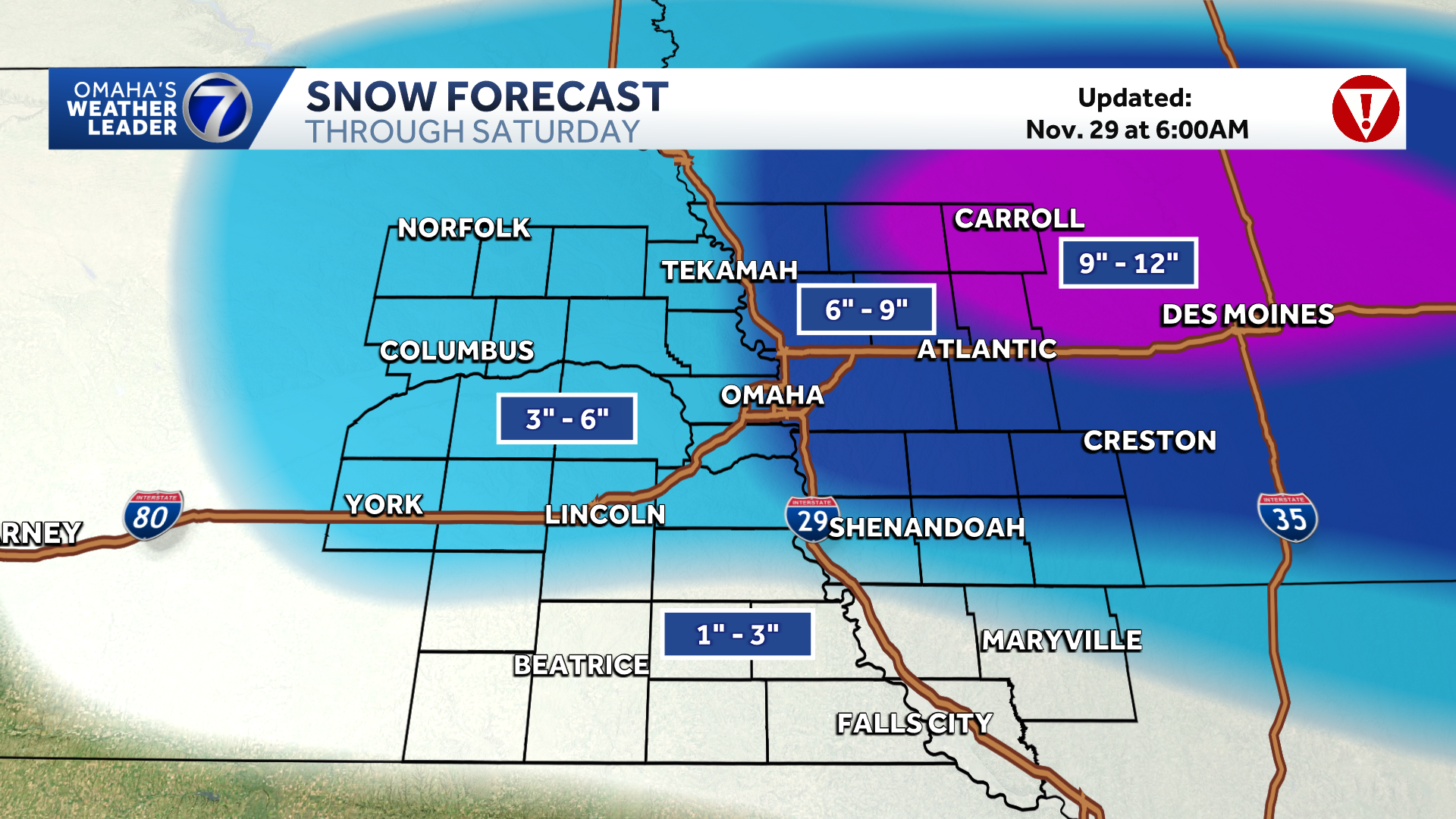 Omaha weather: Winter storm hits metro for holiday weekend - KETV