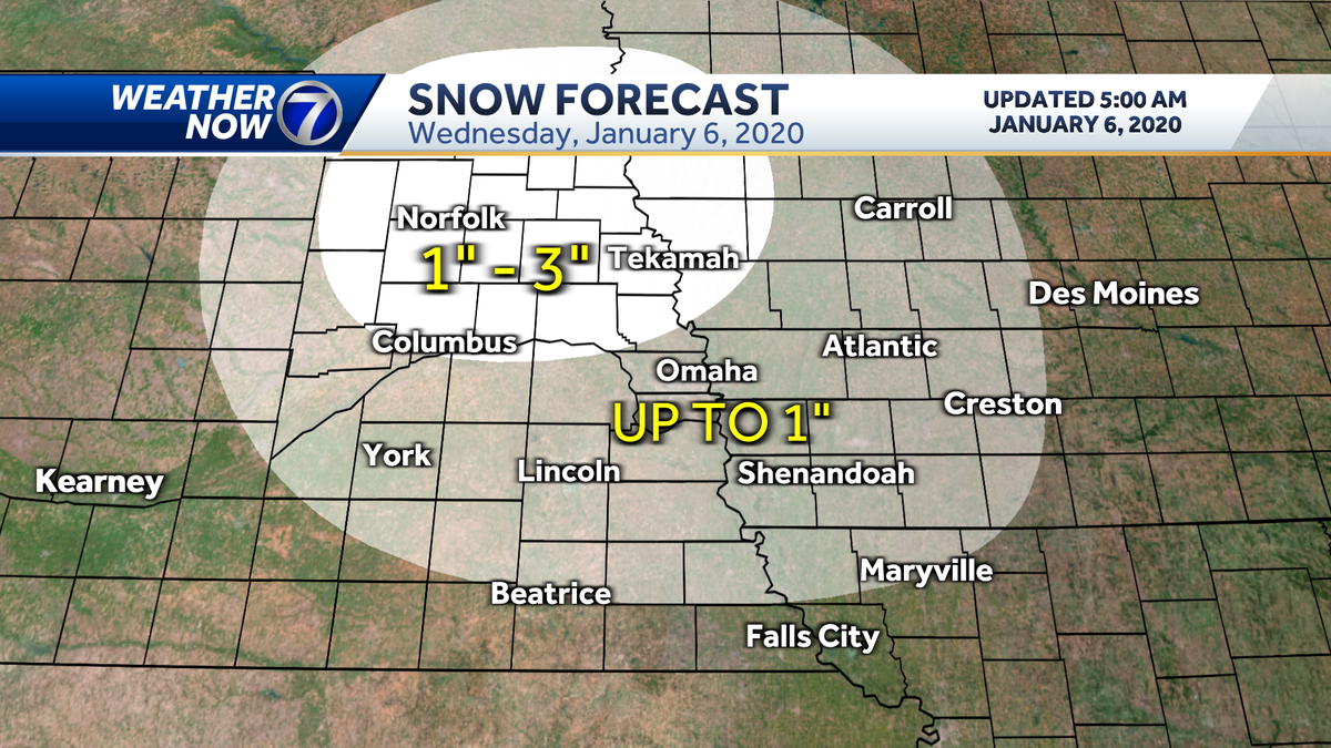 IMPACT WEATHER: Light rain turns to slushy snow Wednesday