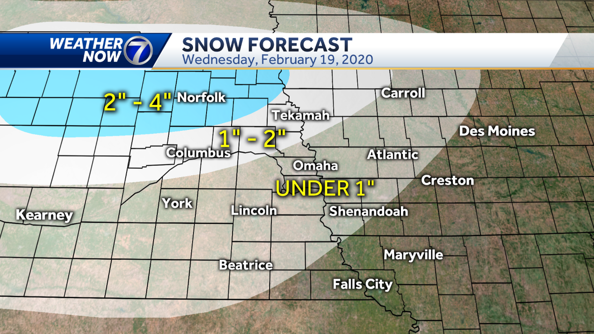 Snow could impact the Wednesday evening commute