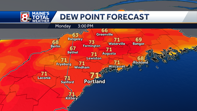 Impact Weather: Warm, humid with strong storms possible Monday