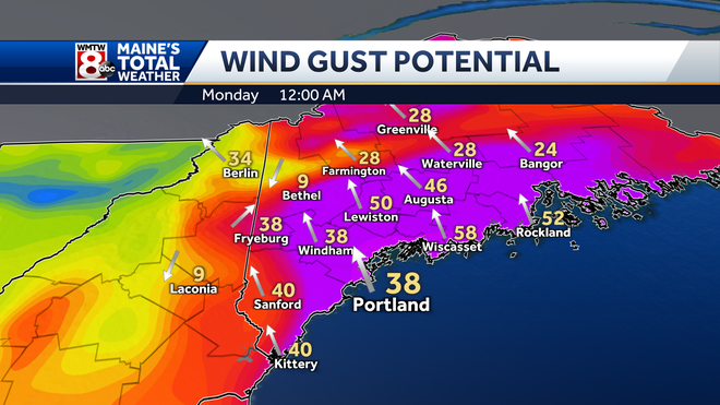 Impact Weather: Gusty wind and rain move through Sunday night