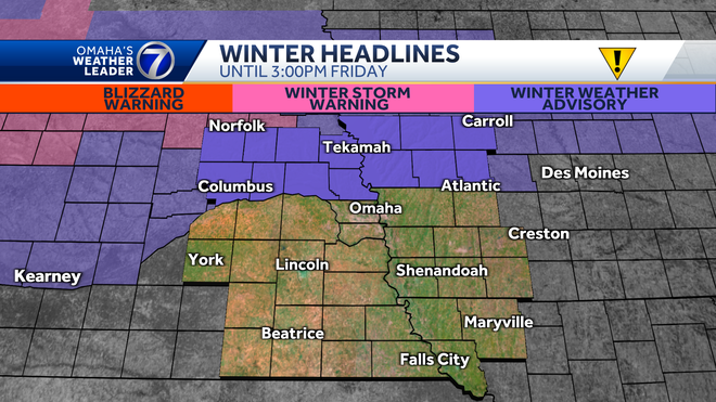 Omaha weather: Rain, snow forecast Friday morning
