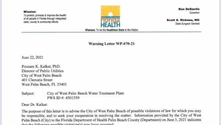 Dept. of Health alleges 'possible violations of law' in WPB