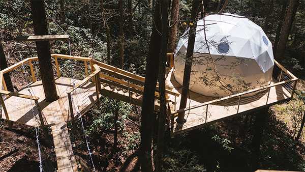 Treehouse village made of domes now open at Red River Gorge