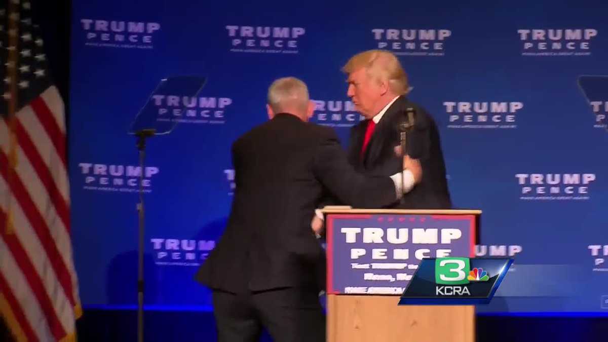 Trump rushed off stage at Reno rally by security