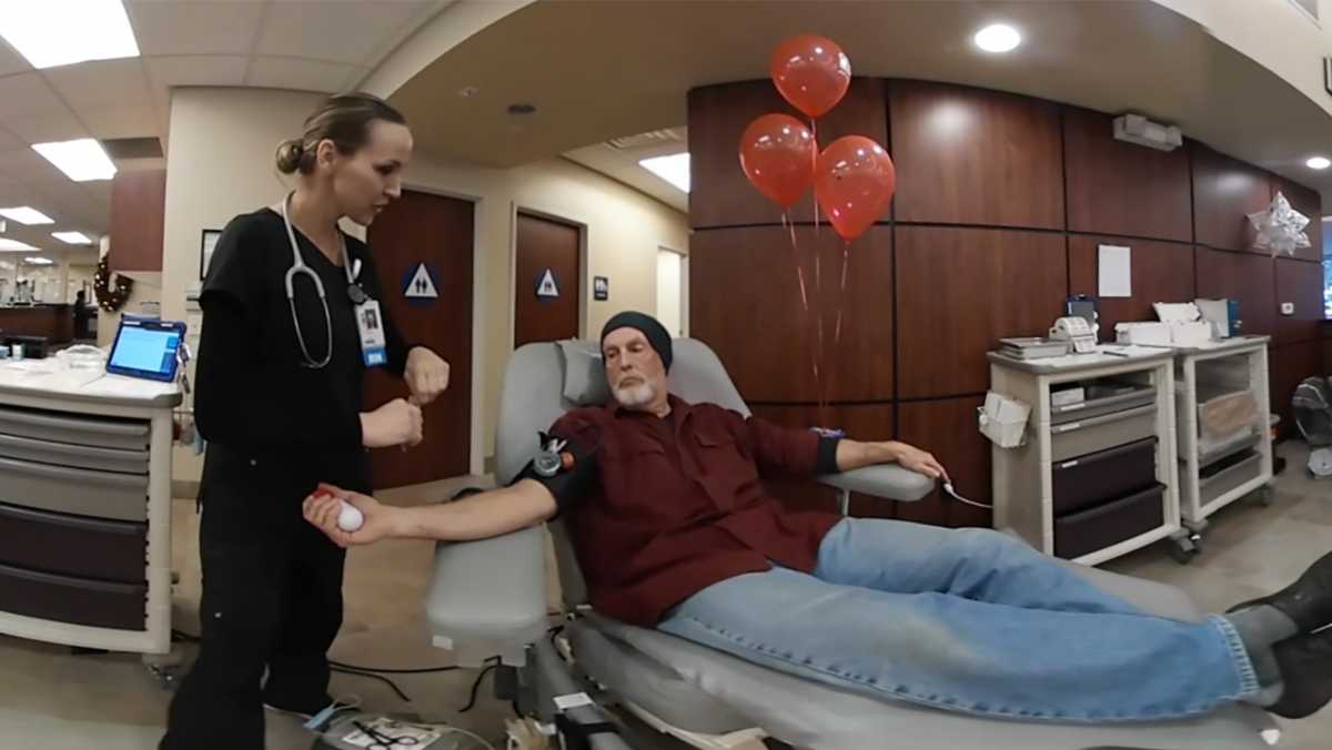360 Video: Closer look at a life-saving donation