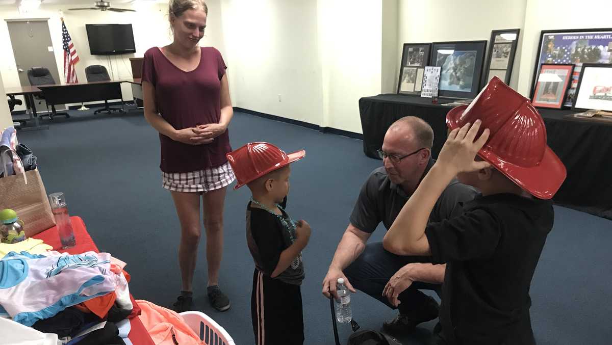 Firefighters collect donations to help family who lost everything