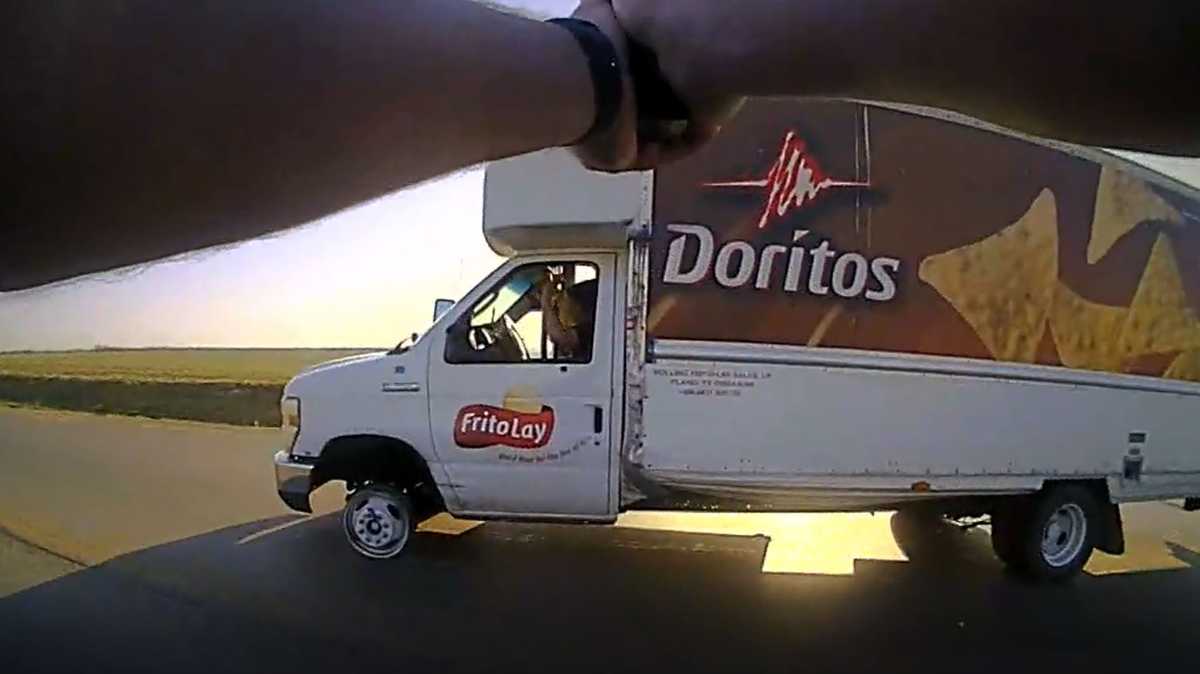 DORITOS TRUCK POLICE CHASE: Bodycam video shows man’s arrest after ... DORITOS TRUCK POLICE CHASE: Bodycam video shows man’s arrest after ...