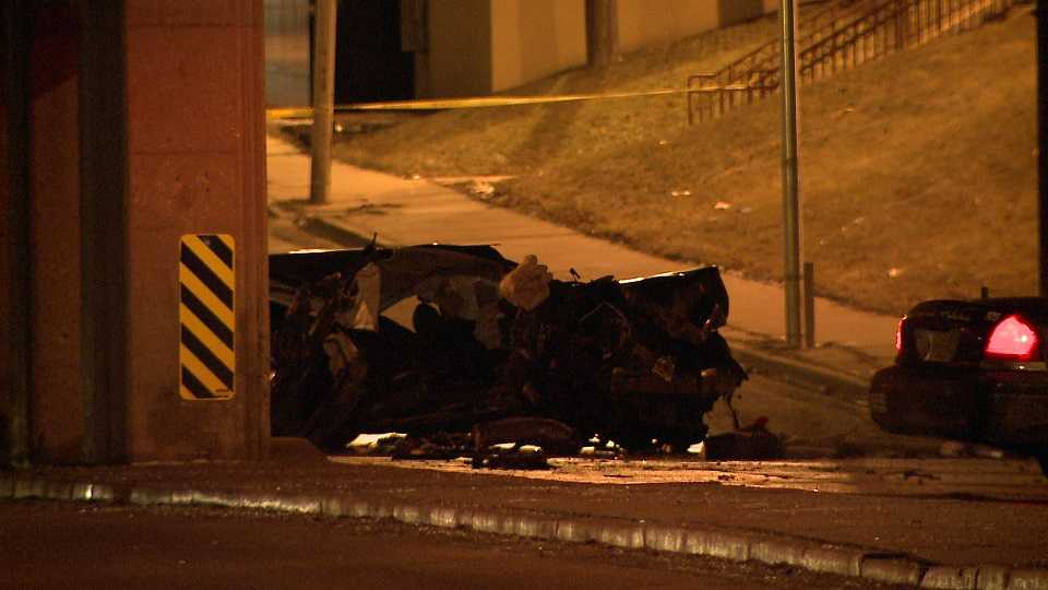 Two dead after car hits bridge in Milwaukee