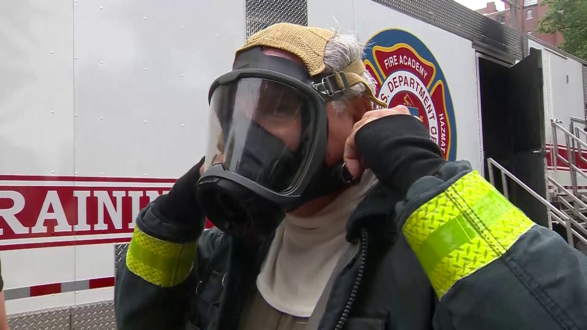 WCVB's Doug Meehan tries hand at being firefighter, EMS