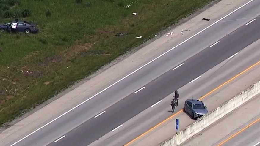 2 Kentucky State Police cruisers crash during felony traffic stop