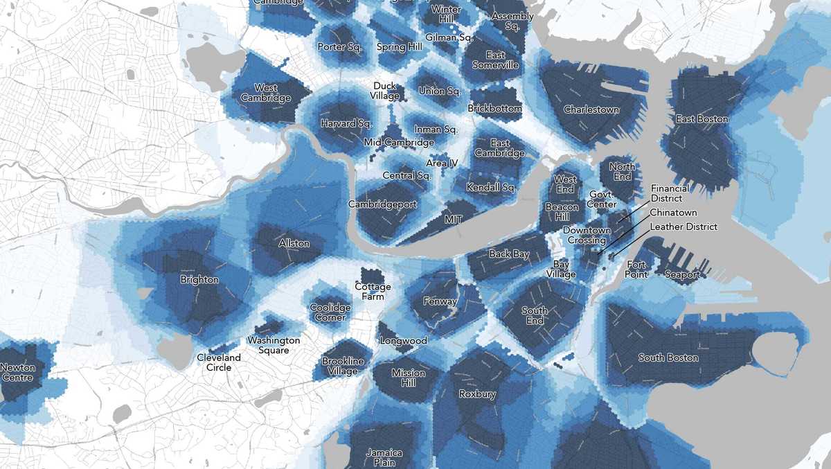 Bostonians drew their own maps of the city … this is the result