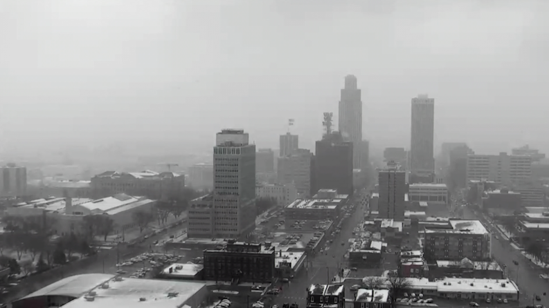 April snowfall in Omaha metro area