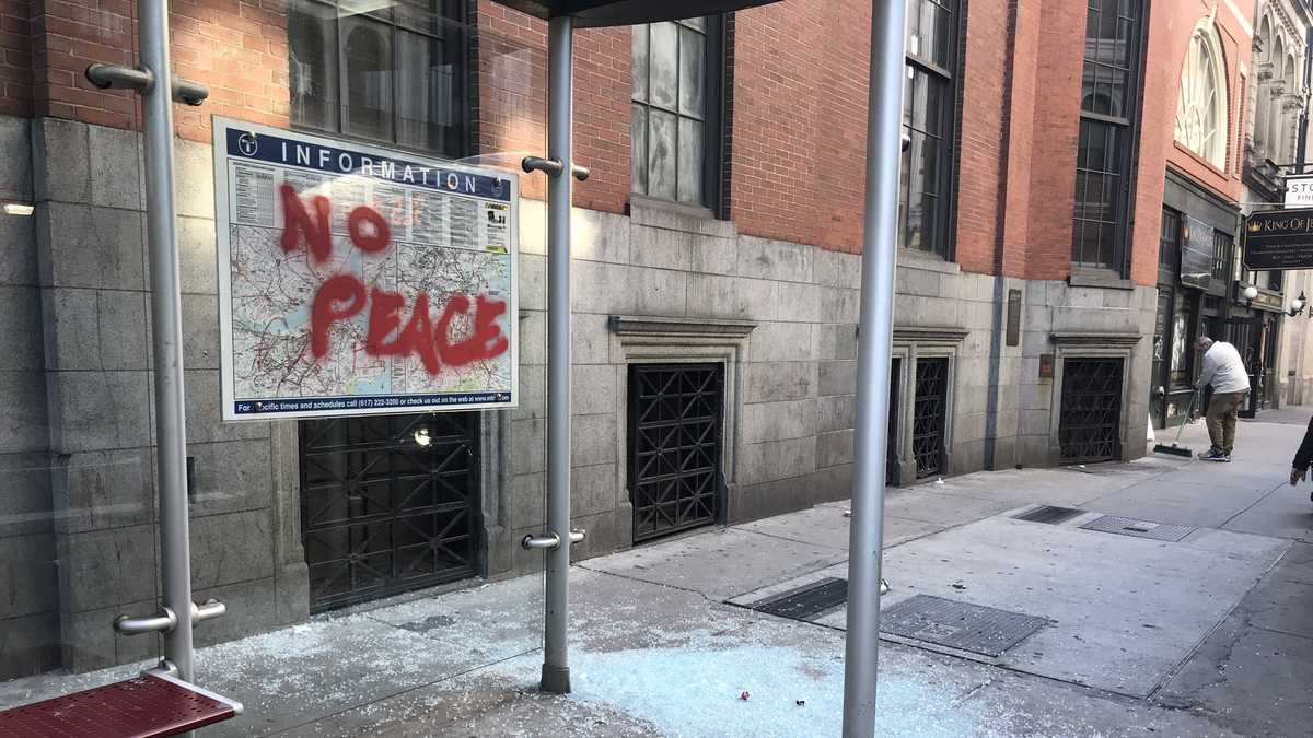 Images: Destruction in Boston after protests turn violent