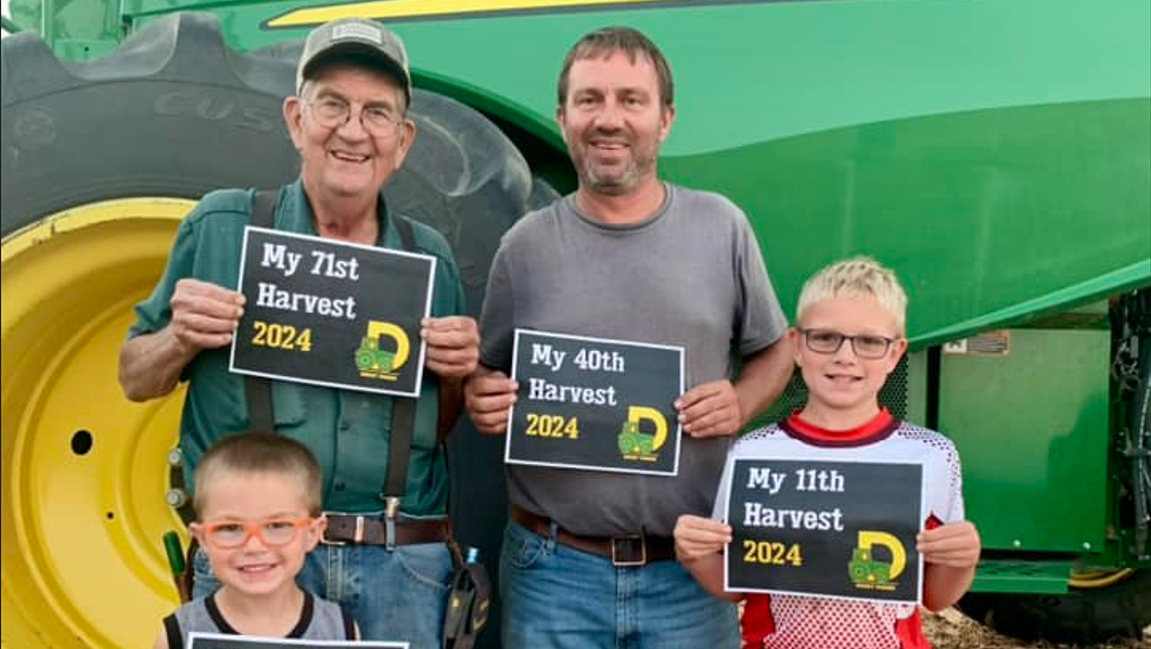 Back to harvest photos: Farmers pose for annual photos from the field