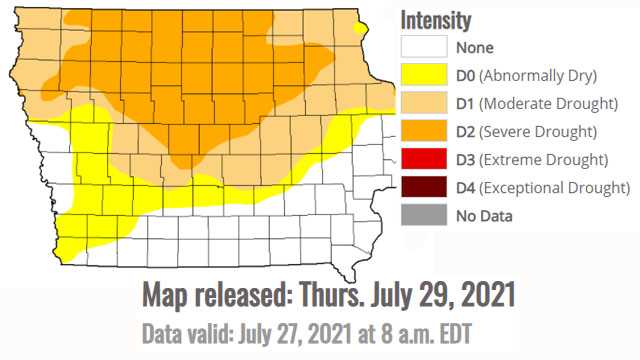 Drought conditions worsen slightly in Iowa