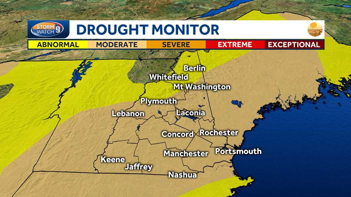 Moderate drought for much of southern, central New Hampshire, officials say