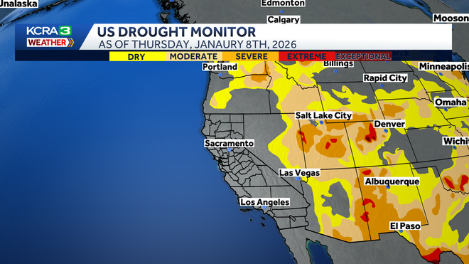 US Drought Monitor shows no dry areas in California